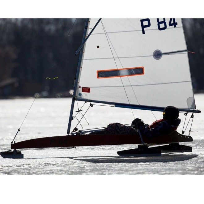 Żagiel Optimist ice regatowy